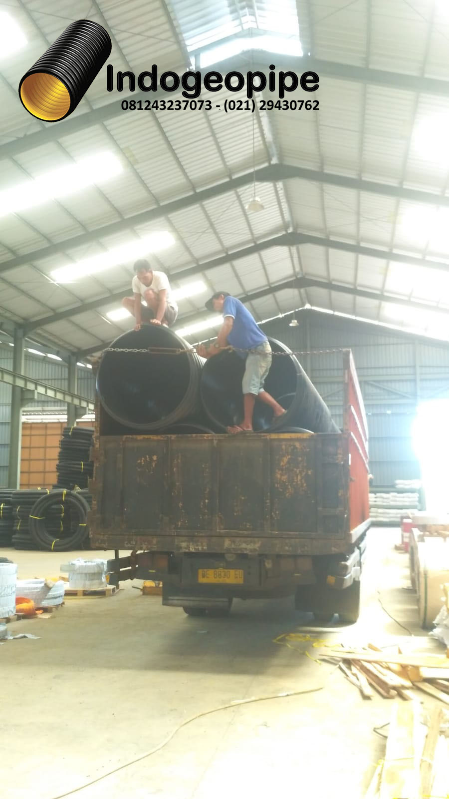 Pengiriman Pipa HDPE Spiral Indogeopipe diameter 1000mm atau 40 inch ...