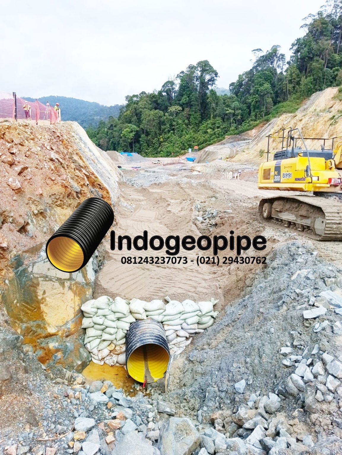 Instalasi Pipa HDPE Corrugated di Lahan Tambang – Indogeopipe