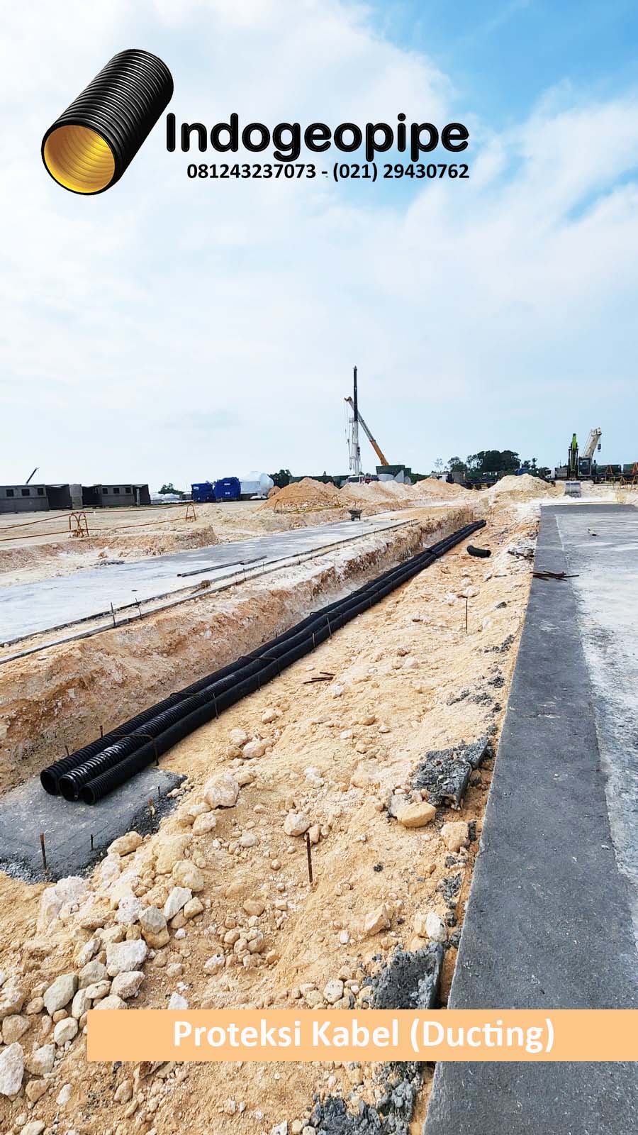 Ducting Kabel Pipa HDPE Corrugated – Indogeopipe